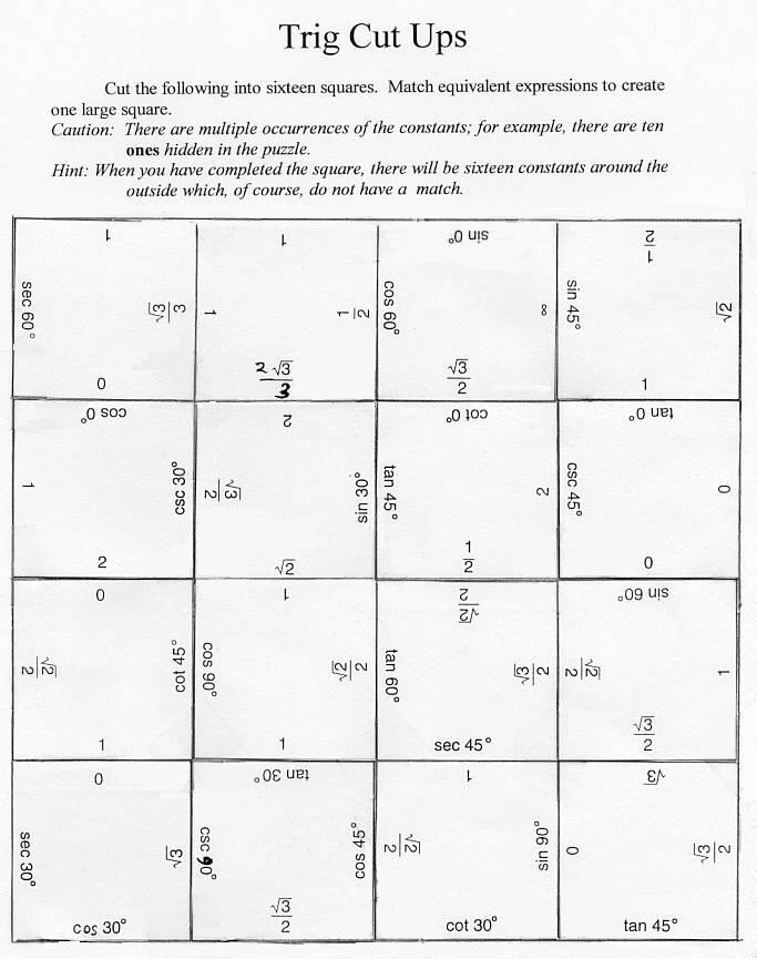 Trigonometry Puzzle Gina Wilson 2015 Answer Key Gina Wilson All