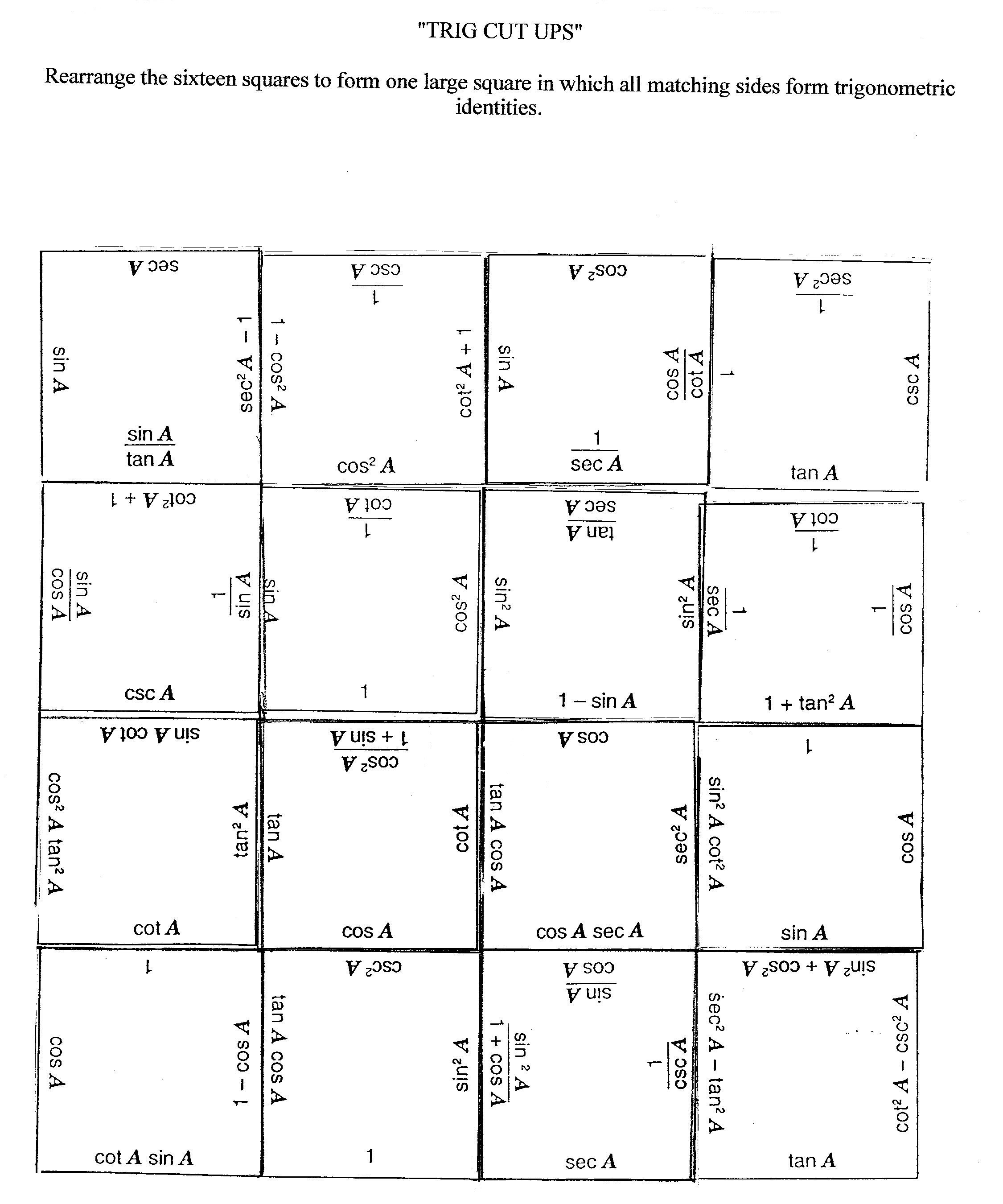 Trig Cut Ups Trig Cut Ups